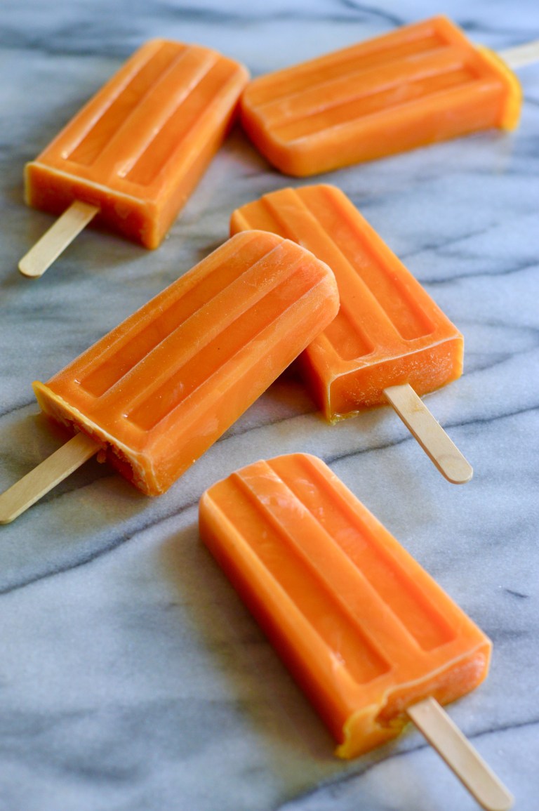 orange carrot ice pops | Brooklyn Homemaker